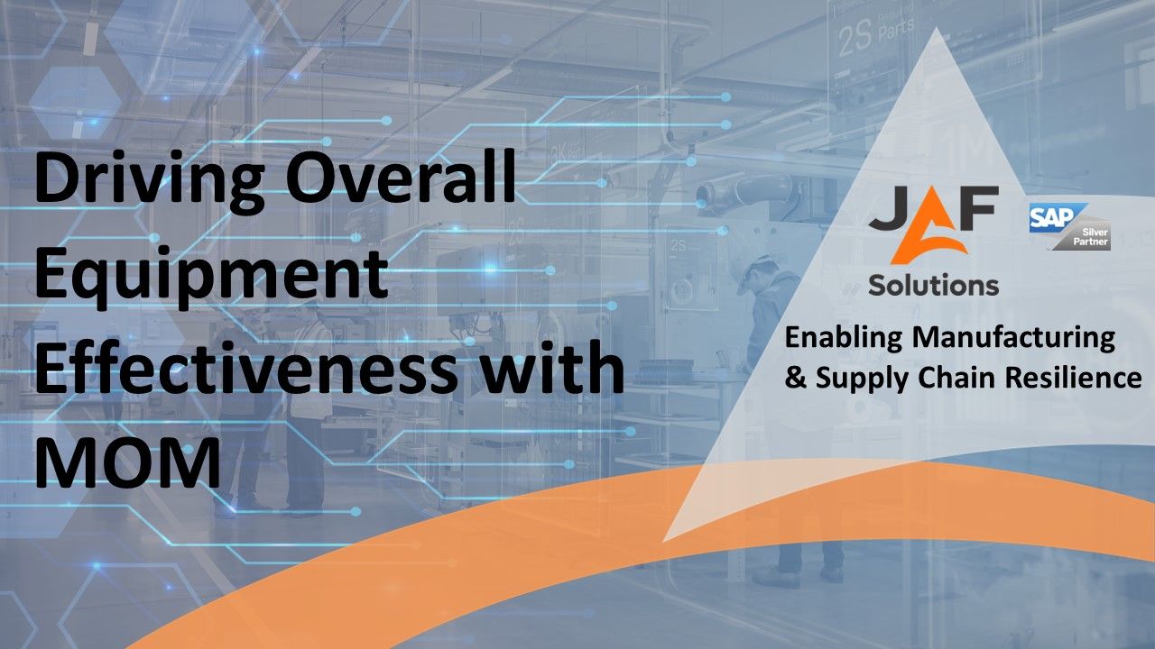 Driving Overall Equipment Effectiveness with MOM (Manufacturing ...